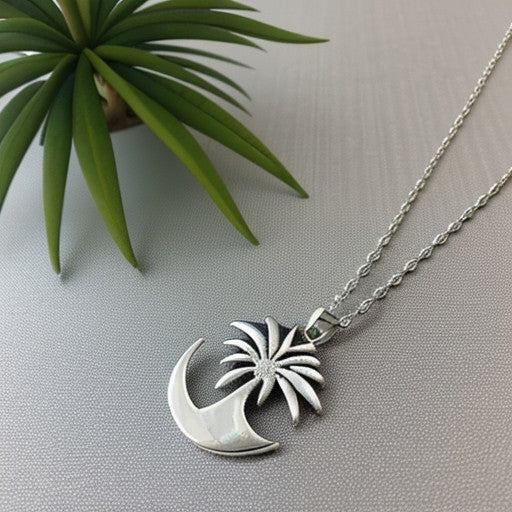 Nature's Elegance: The Sterling Silver Palm Tree Necklace