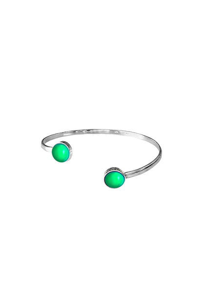 Circle Bangle | Leightworks Handmade Sterling Silver Crystal Jewelry ...